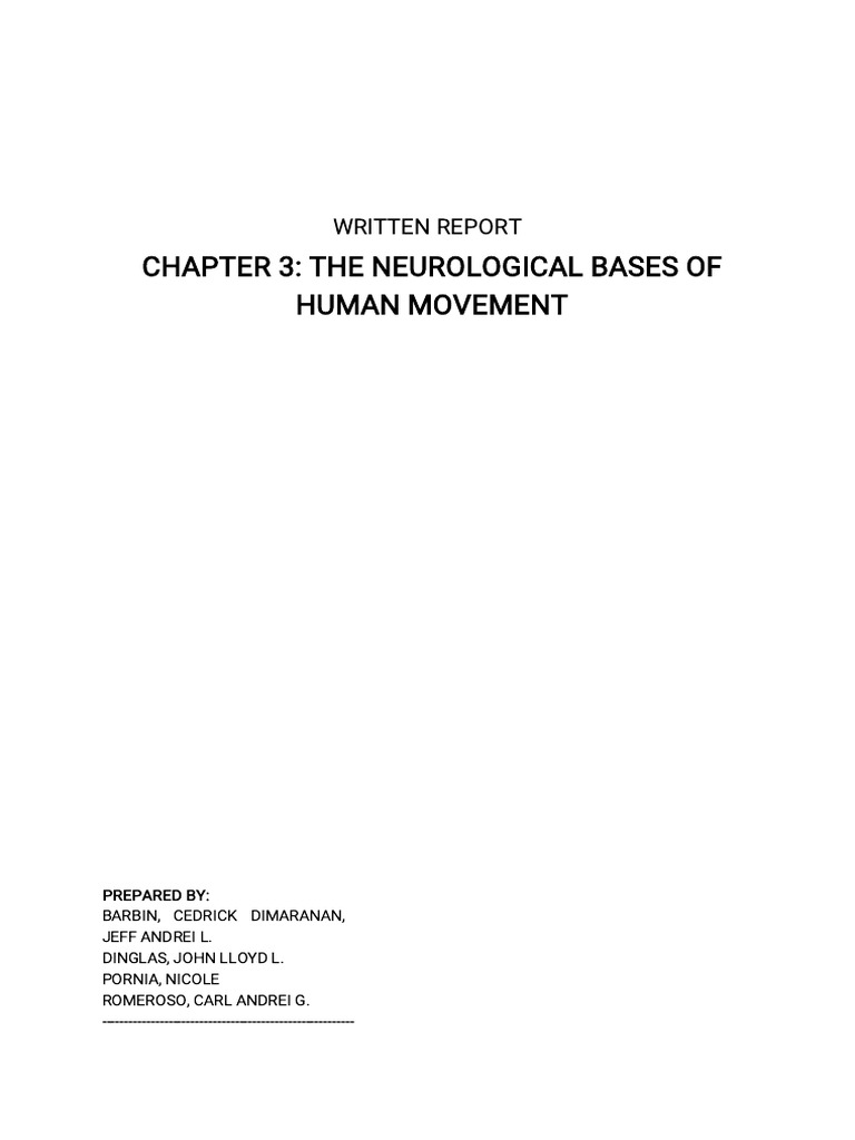Written Report Bped 155 1 2 | PDF | Nervous System | Neuron