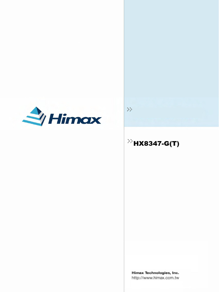 HX8347-G DS T Preliminary v01 100203 | PDF | Rgb Color Model | Liquid ...