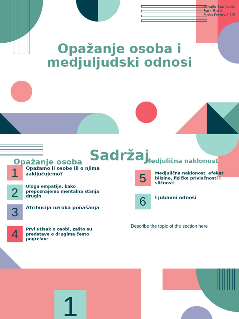 Opažanje Osoba | PDF