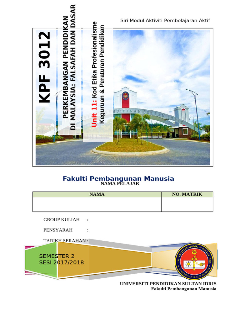 UNIT 11 Kod Etika Keguruan & Peraturan | PDF