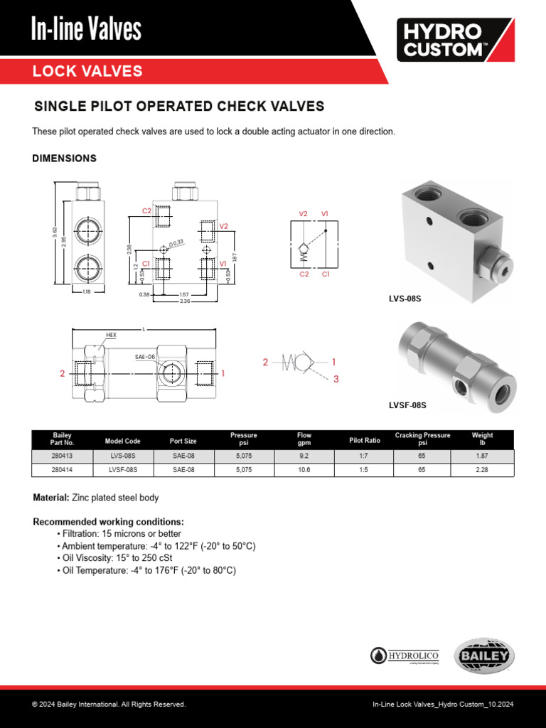 Lock Valve Tech Sheet - Oct 2024 - Final | PDF | Valve | Viscosity