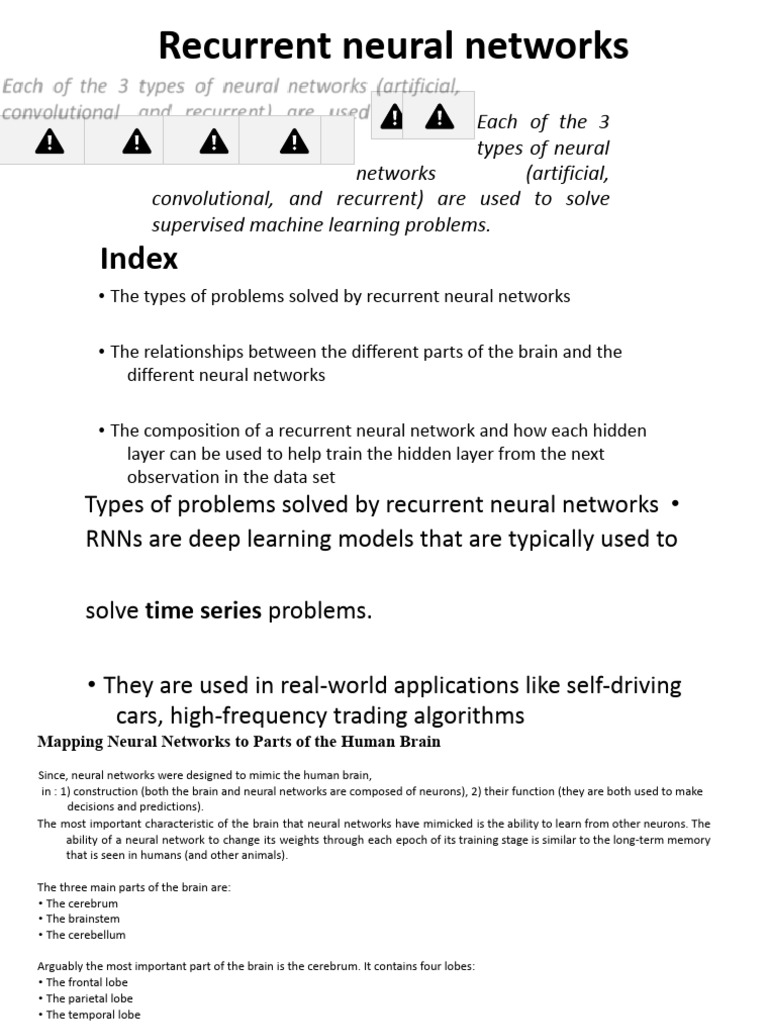 Recurrent Neural Networks: Index | PDF | Artificial Neural Network | Cognition