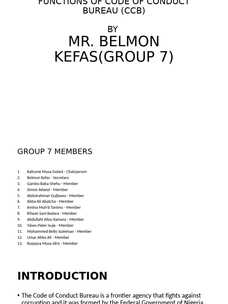 Group 7 Presentation | PDF | Public Law | Governance