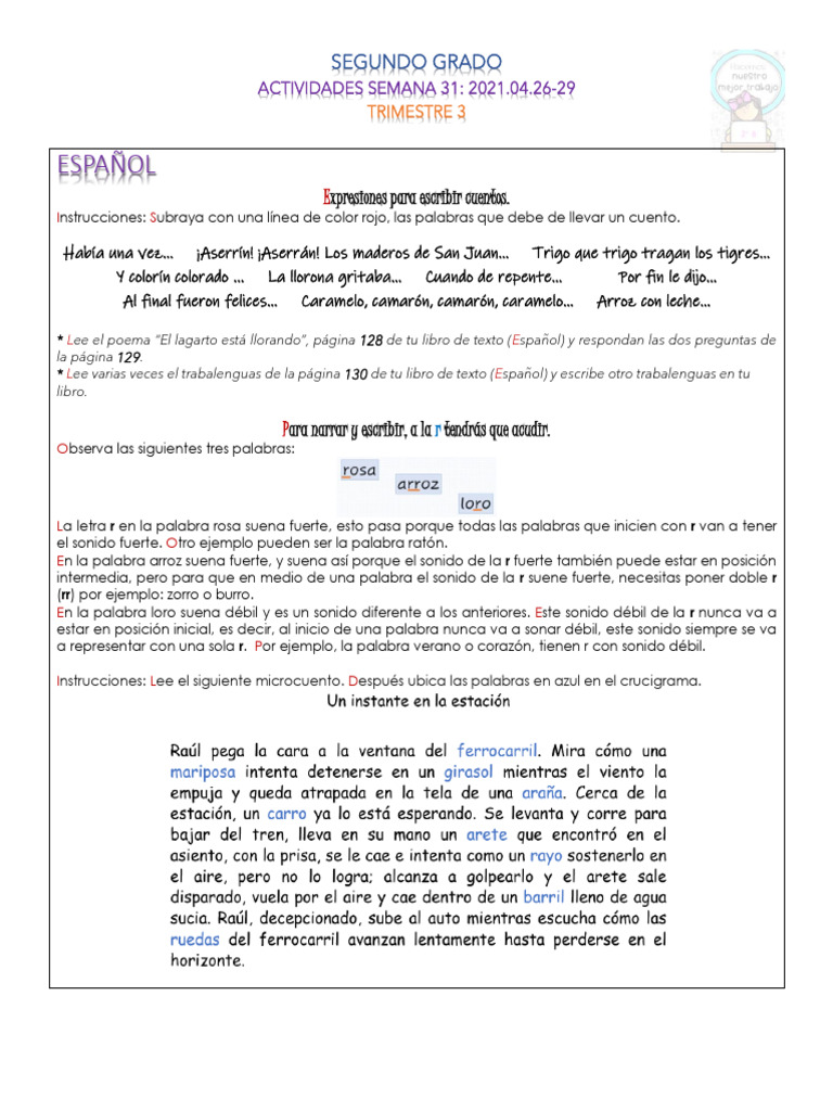 Actividades Sem31 Segundo Grado Mayo2629021 | PDF | Gusto
