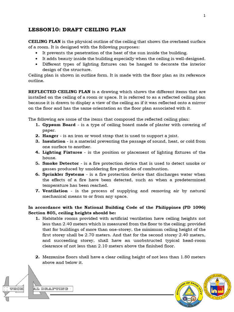 TD10 Q2 M10 Draft Ceiling Plan | PDF | Ceiling | Smoke