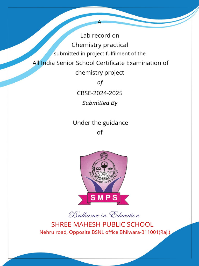 CHEMISTRY PROJECT FILE - PDF (1) - 1 | PDF