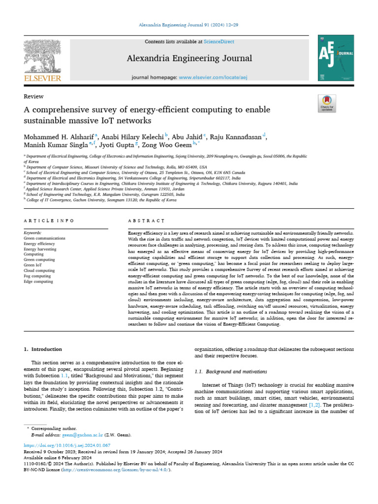 A Comprehensive Survey of Energy-Efficient Computing To Enable Sustainable Massive IoT Networks ...