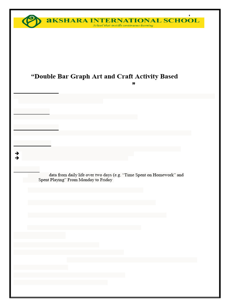 Double Bar Graph Activity for Class VII | PDF