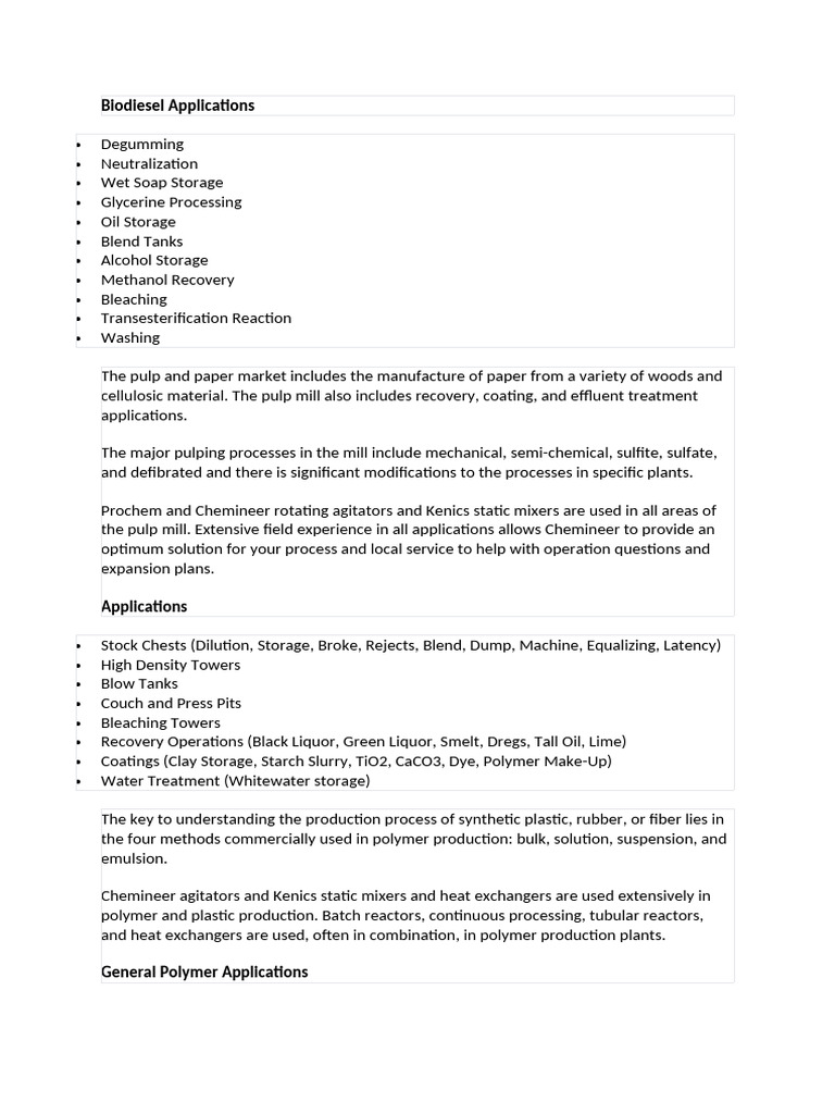 Biodiesel Applications | PDF