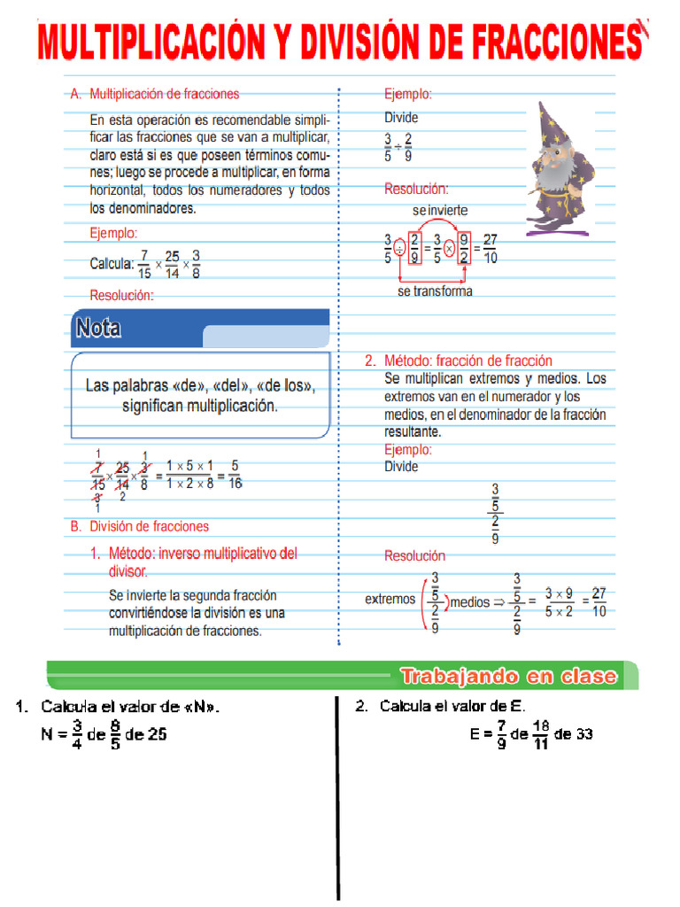 FRACCIONES MULTI y DIVIS 6TO | PDF