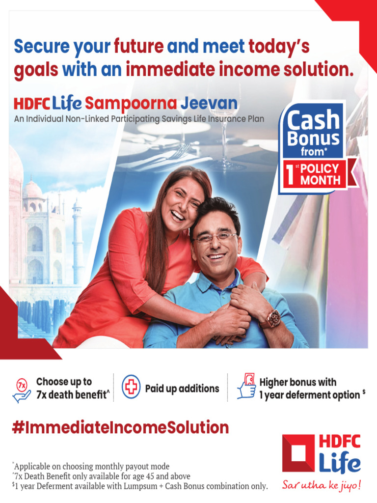 HDFC Life Sampoorna Jeevan Overview | PDF | Life Insurance | Insurance