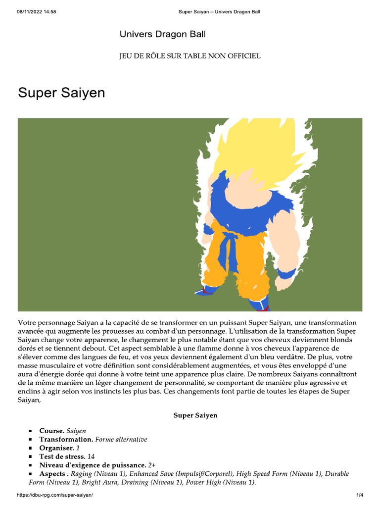 56 - Super Saiyan – Univers Dragon Ball | PDF