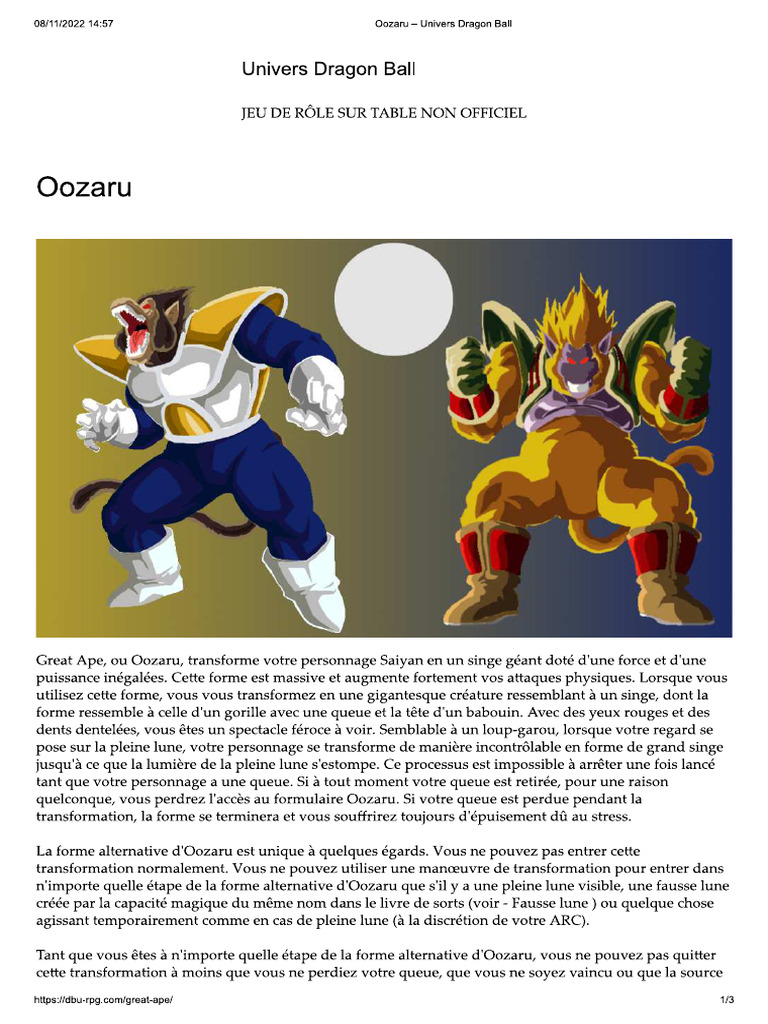 55 - Oozaru – Univers Dragon Ball | PDF