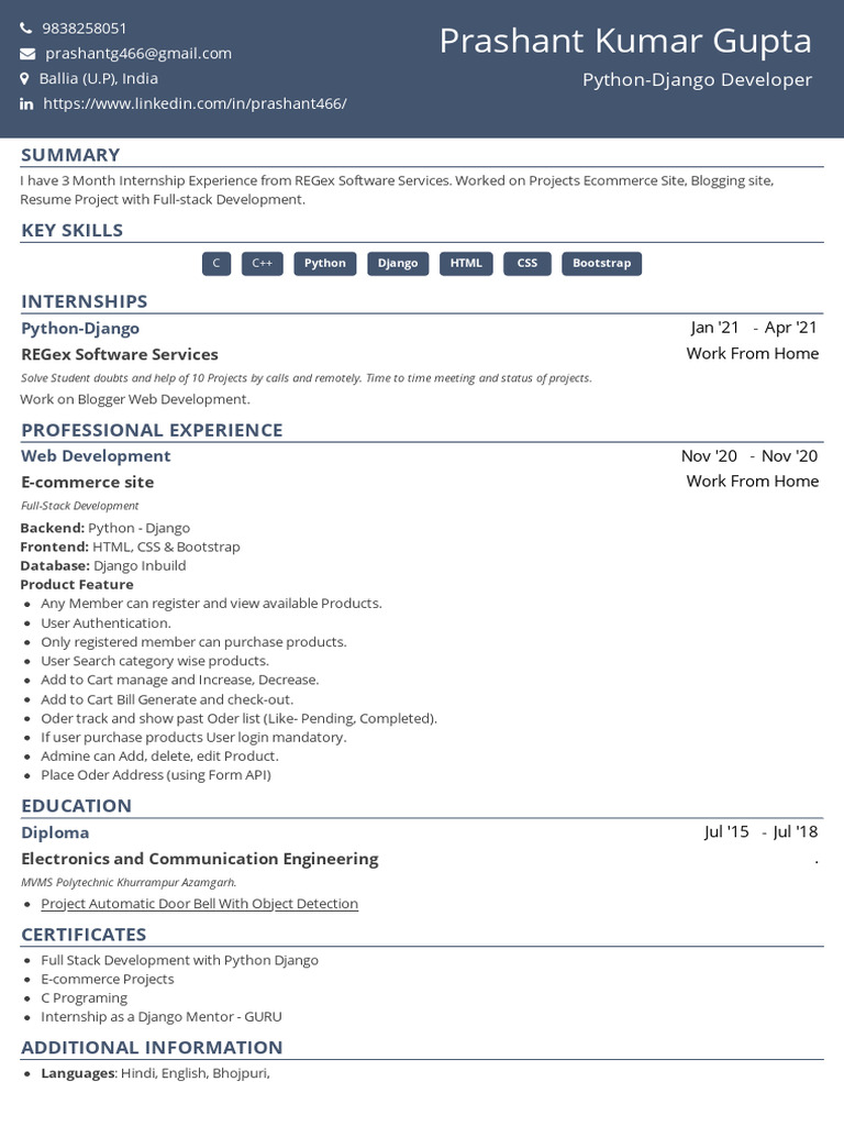 Prashant Kumar Gupta | PDF | Web Development | Computing