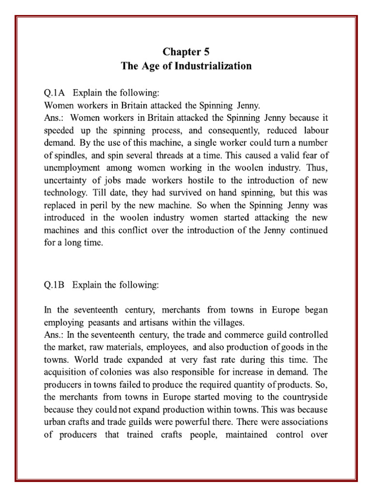The Age of Industrialisation | PDF