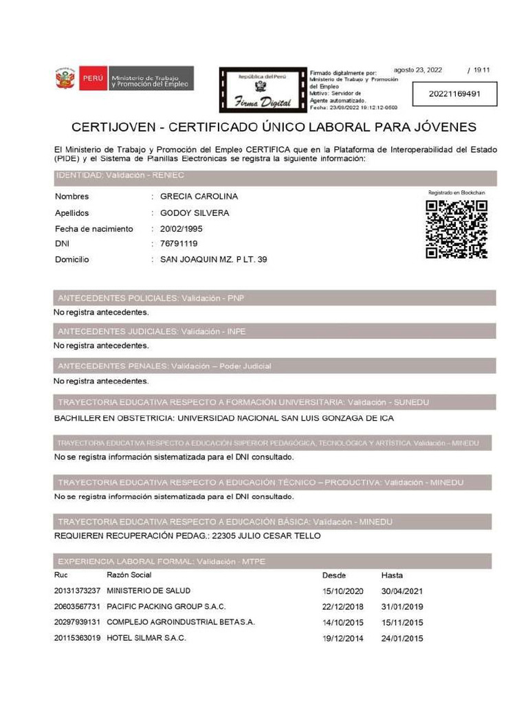 CERTIFICADOS | PDF