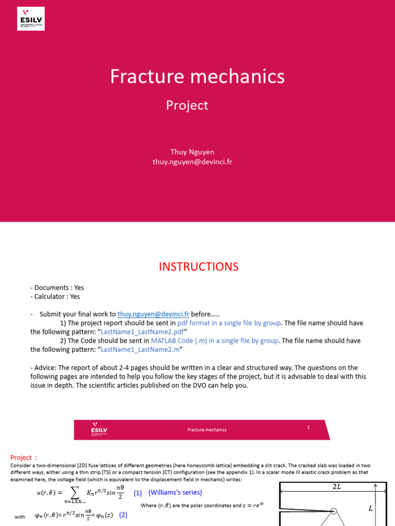 Project FractureMechanics2024 | PDF | Fracture | Fracture Mechanics