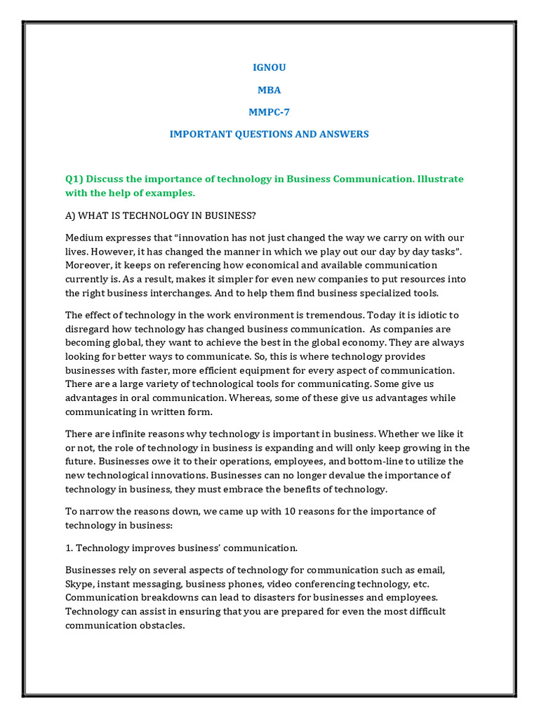 MMPC-7 Imp | PDF | Nonverbal Communication | Communication