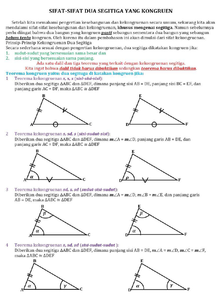 Materi 2 Segitiga Kongruen | PDF