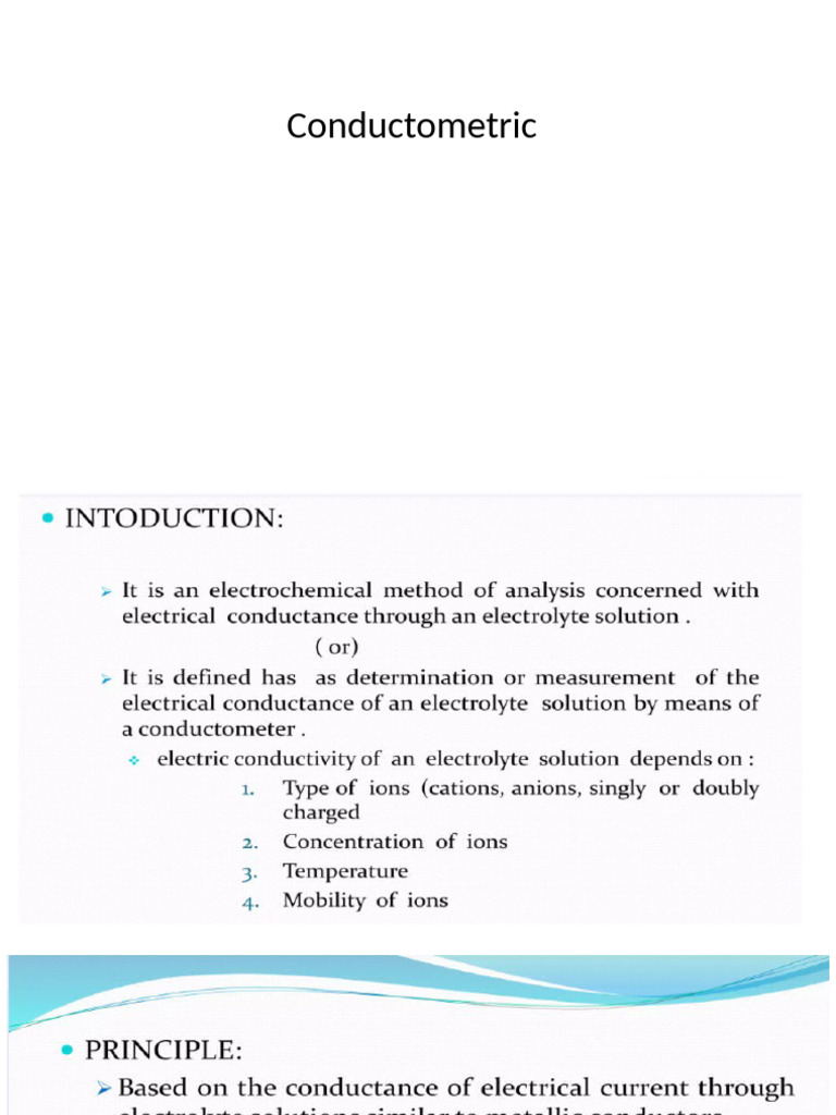 Conductometry | PDF