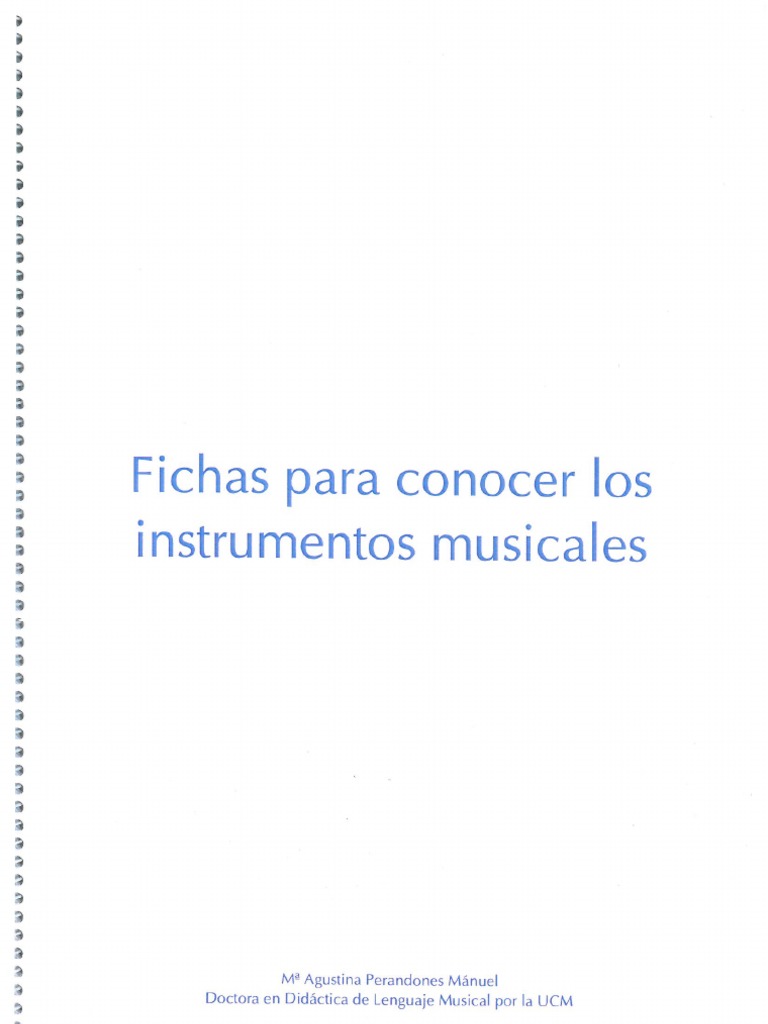 Fichas para Conocer Los Instrumentos Musicales | PDF | Artes del ...