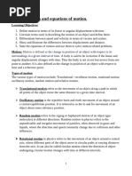 Class 9 Physics Chapter 1 Motion | PDF