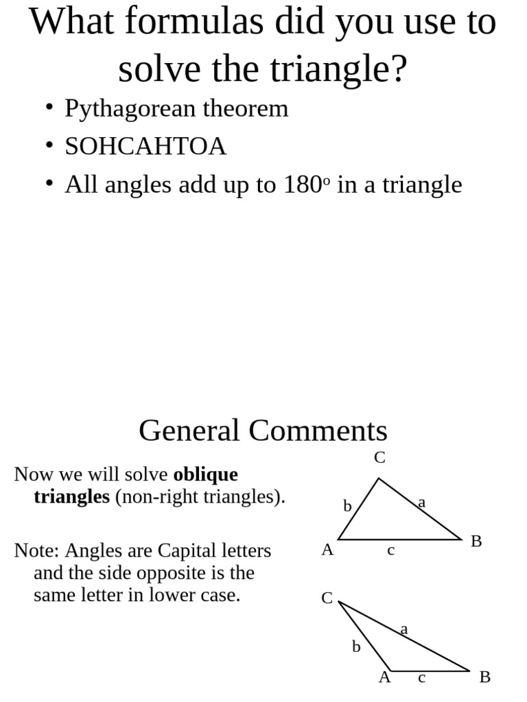 Law of Sines and Cosines | PDF | Trigonometric Functions | Triangle