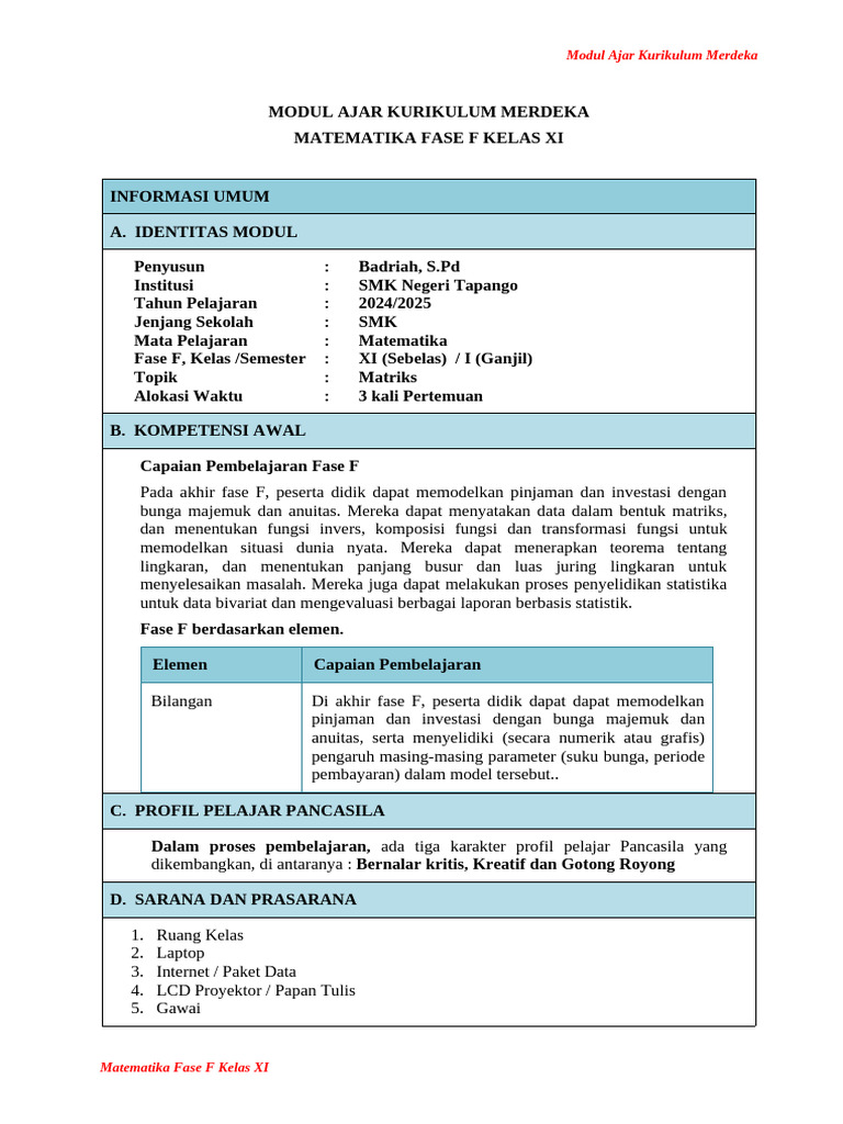 Bab 2 Modul Edit Matriks | PDF