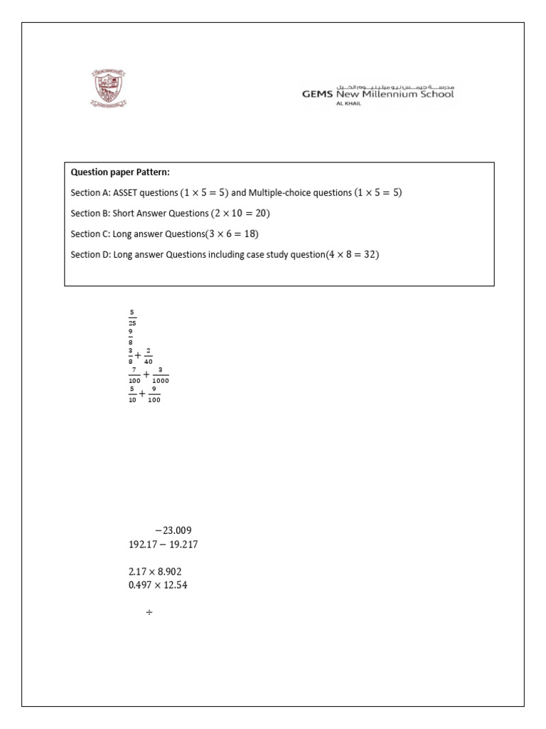 Decimals Reinforcement | PDF