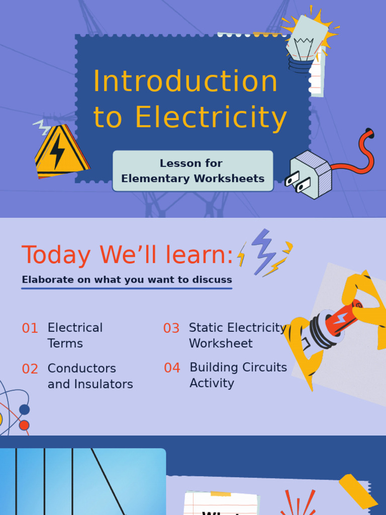 Bản Sao Của Introduction to Electricity Lesson for Elementary ...