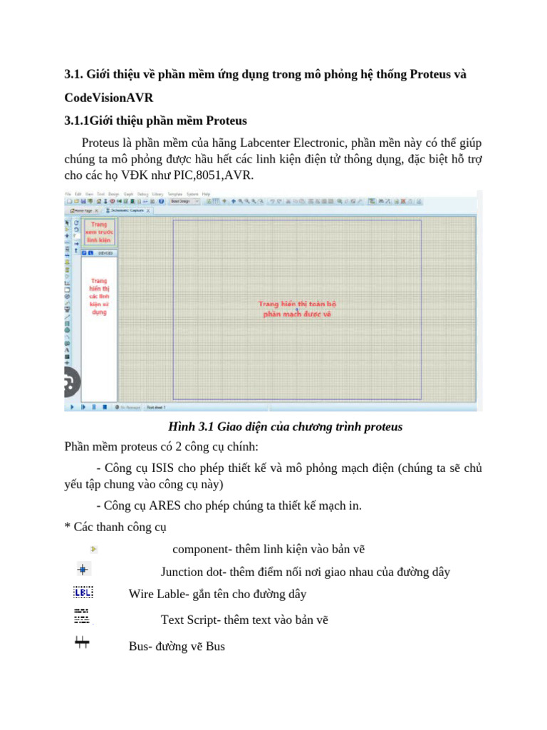 3.1. Giới Thiệu Về Phần Mềm Ứng Dụng Trong Mô Phỏng Hệ Thống Proteus Và Codevisionavr 3.1.1Giới ...