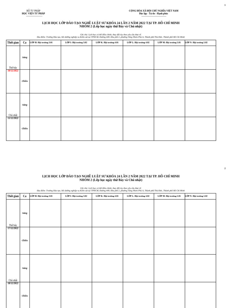LICH LS 24.2 (T7, CN) TP - HCM NHÓM 2 Sử Dụng | PDF