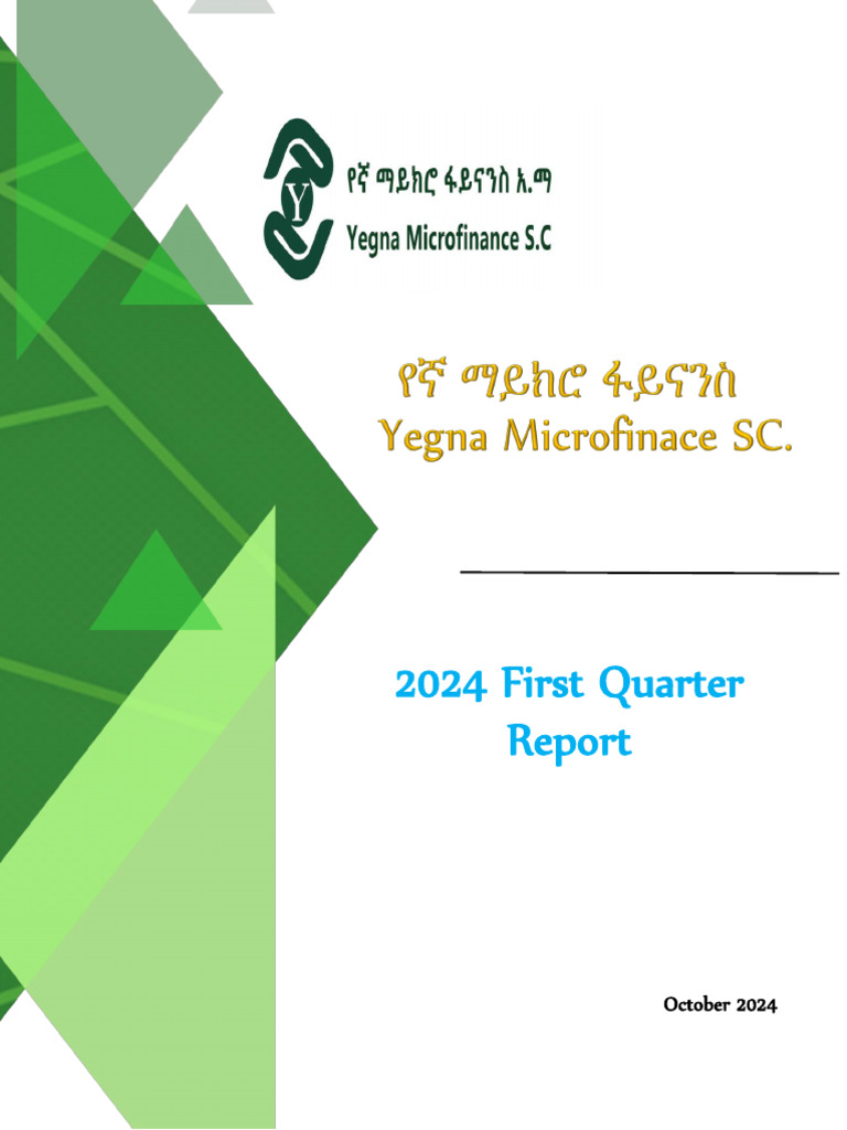 Yegna Microfinace 2014 First Quarter Report at Final | PDF | Revenue ...