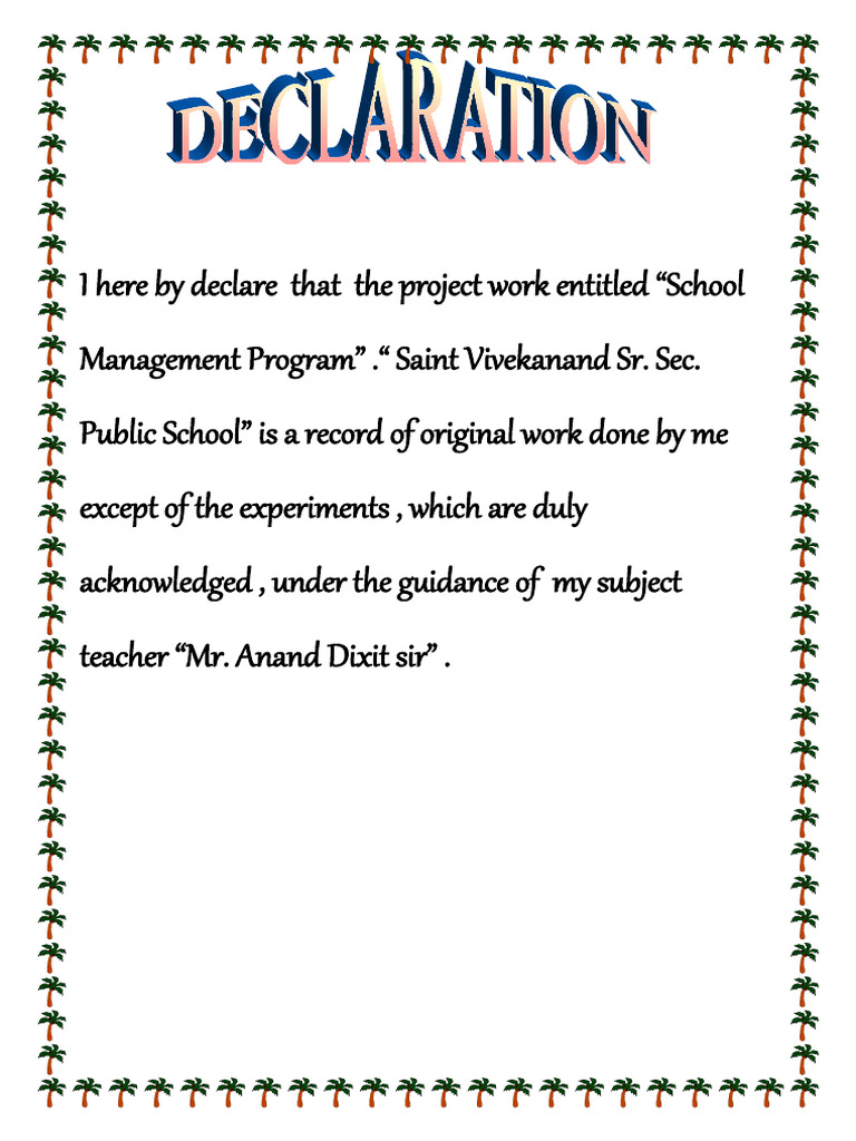 Computer Sciencedeclaration | PDF