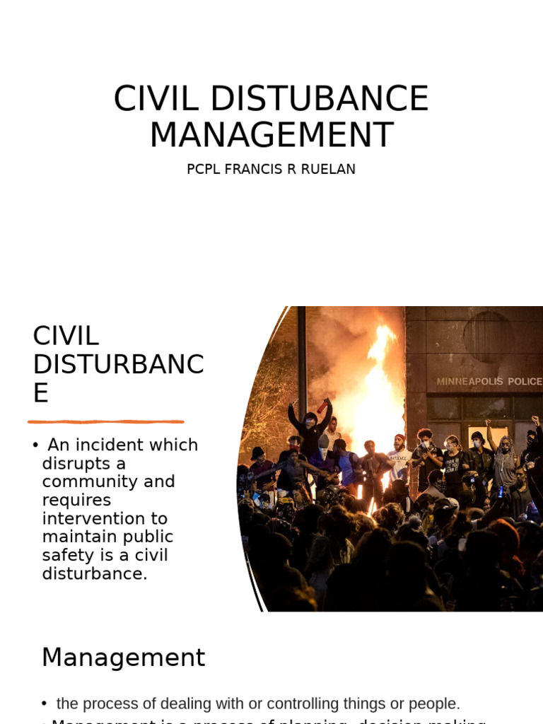 Civil Distubance Management | PDF | Wellness | Science & Mathematics