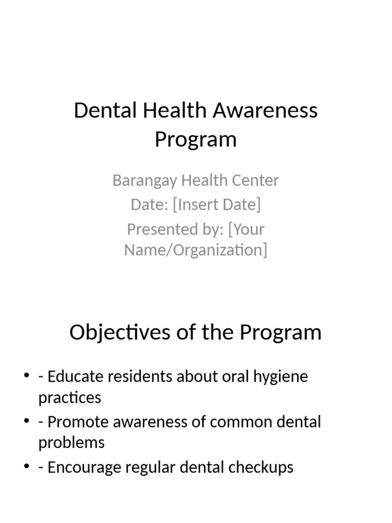 Dental_Health_Program_Presentation | PDF