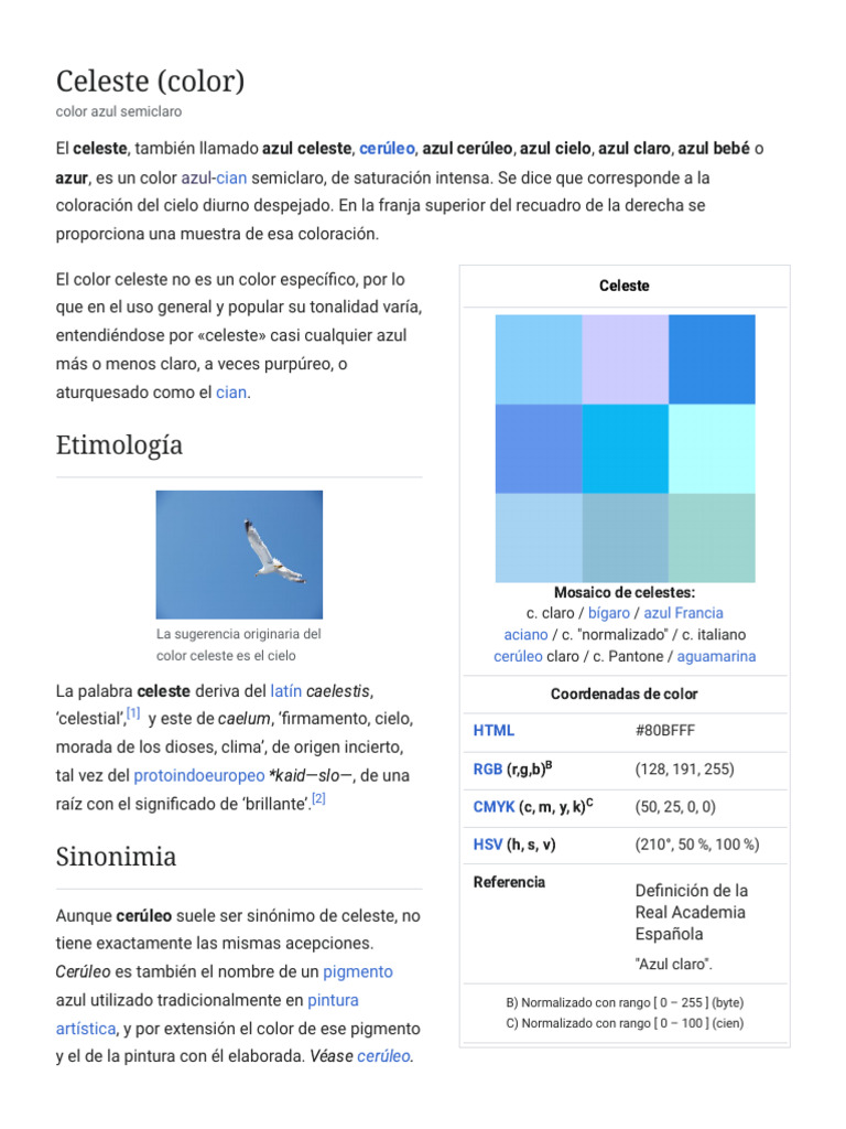 Significado y características del celeste | PDF | Color