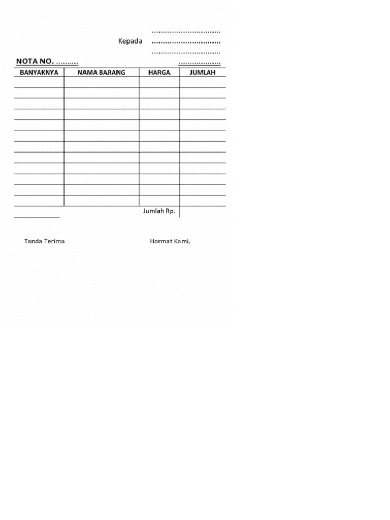 Nota Kosong JEssy | PDF