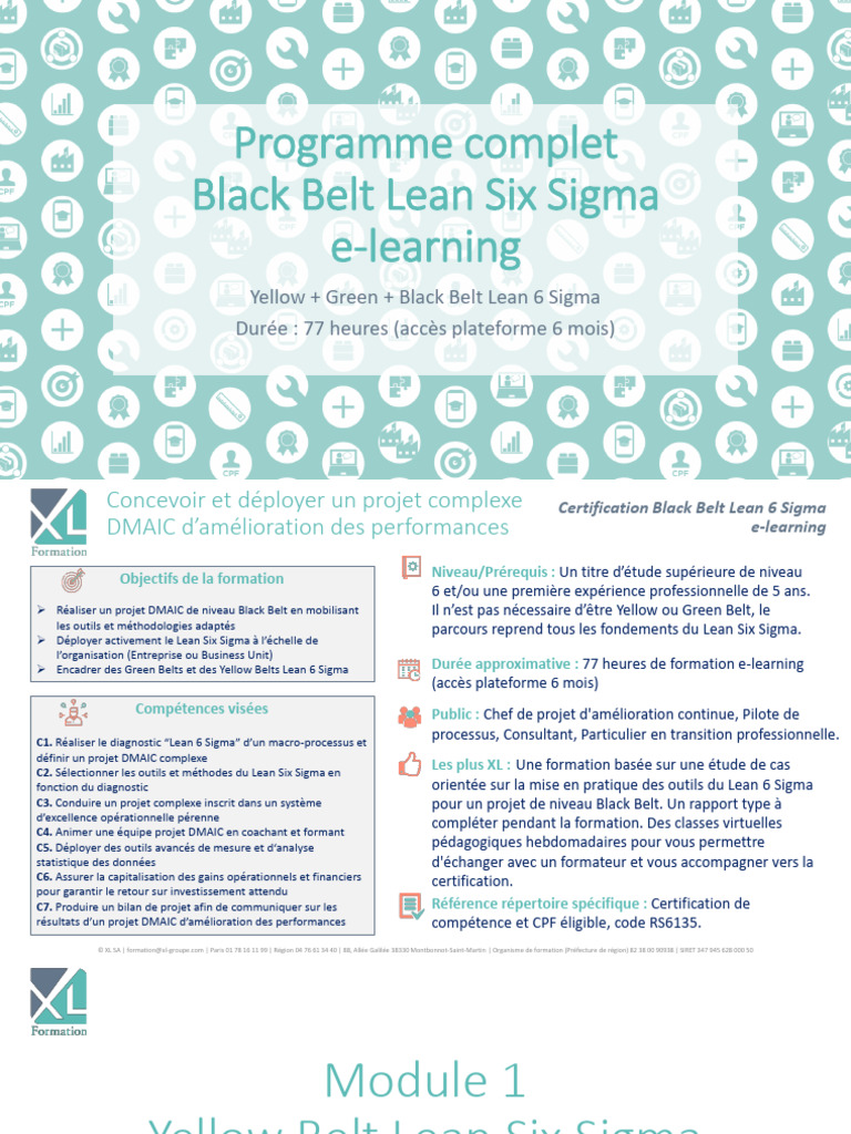 Formation Black Belt Lean Six Sigma | PDF | Six Sigma | Lean (production)