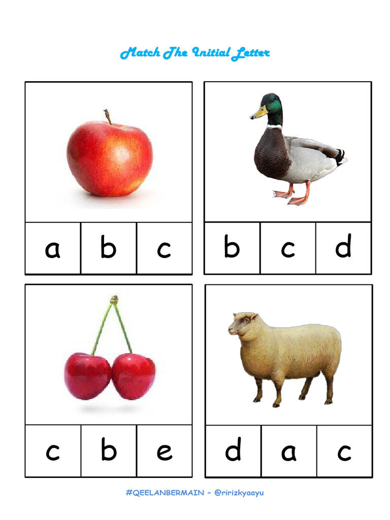 Match The Initial Letter | PDF