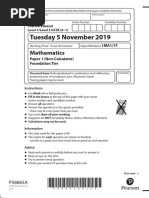 GCSE Maths Mock Set 8 1MA1 - 3F Question Paper | PDF | Area | Mathematics