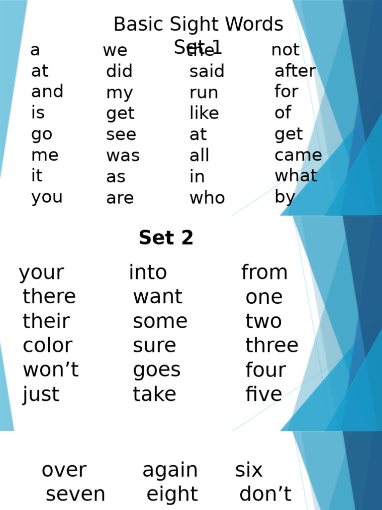 Basic Sight Word | PDF