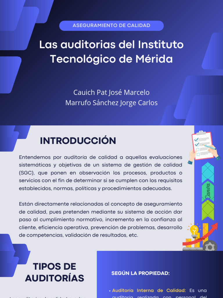 Presentación - Cauich José - Marrufo Jorge - T3 T1 | PDF | Calidad ...