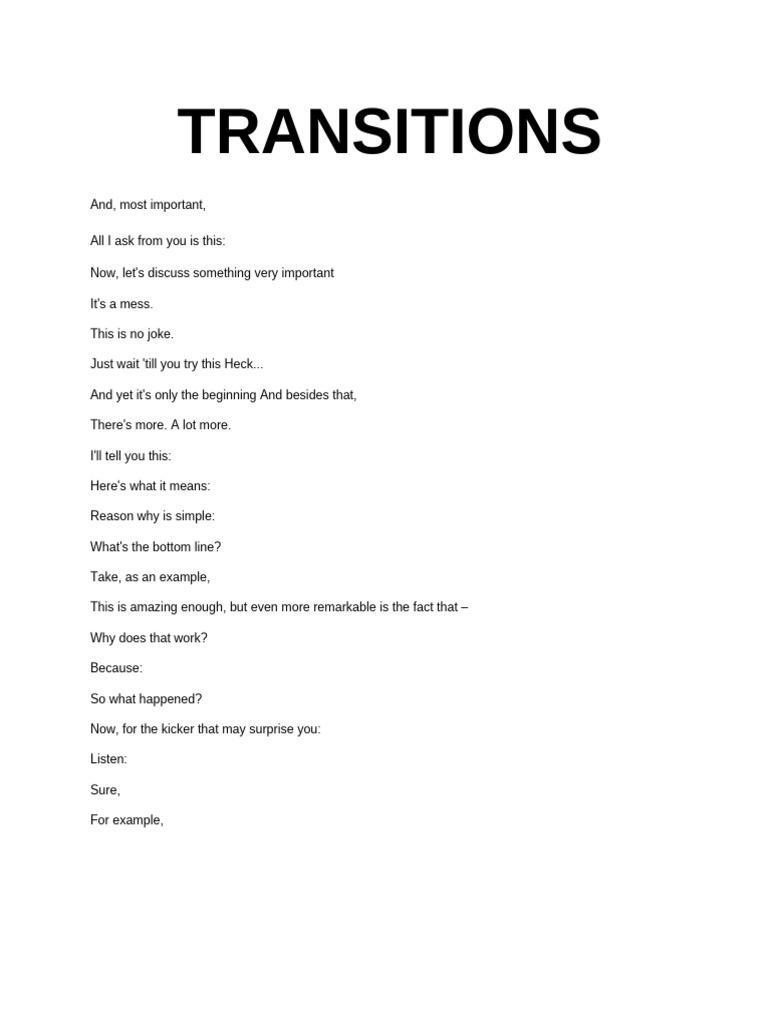 Transitions | PDF