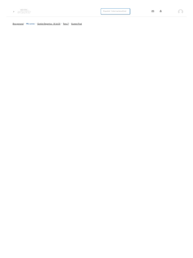 Examen Final Modulo 1 Gestion Deportiva | PDF | Planificación | Planificación estratégica