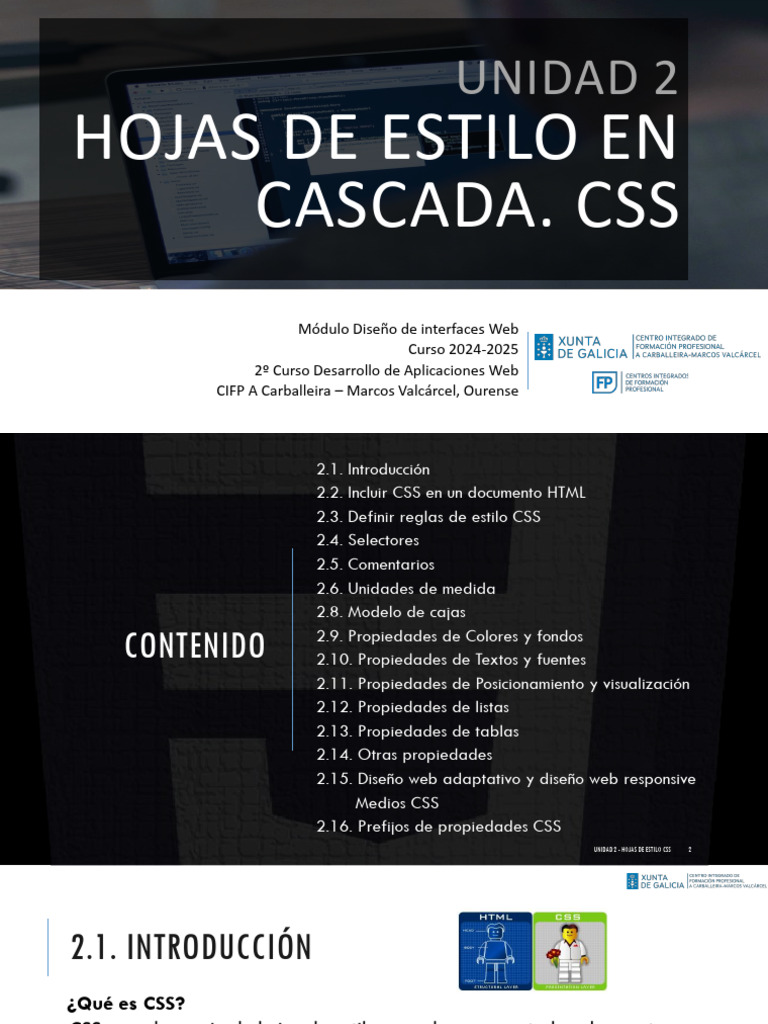 Unidad 2. Hojas de Estilo CSS | PDF | HTML | Modelo de color Rgb
