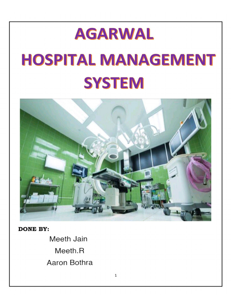 AGARWAL HOSPITAL MANAGEMENT SYSTEM Computer Project | PDF