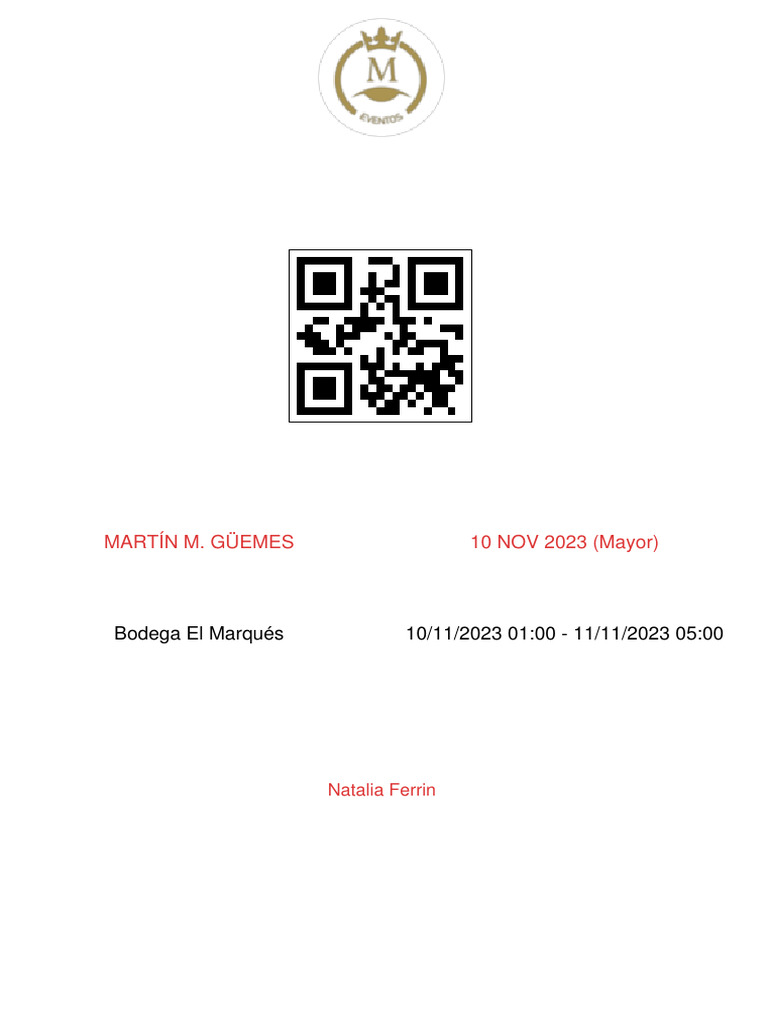 Martín M. Güemes 10 NOV 2023 (Mayor) : Bodega El Marqués 10/11/2023 01 ...