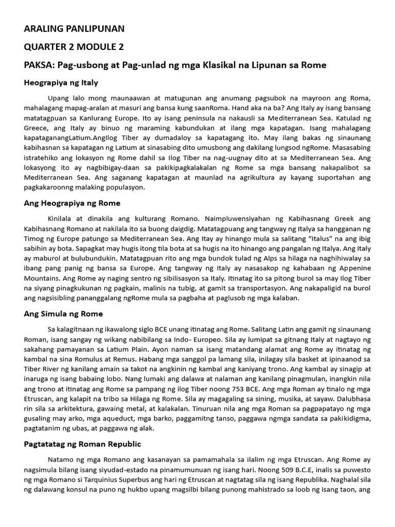 Ap 8 Q 2 Module 2 PDF | PDF