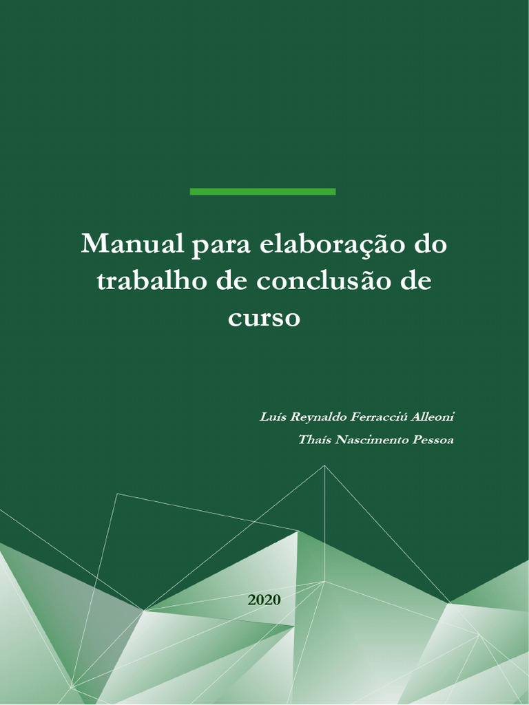 Manual para Elaboracao Do Trabalho de Conclusao de Curso | PDF | Método científico | Science